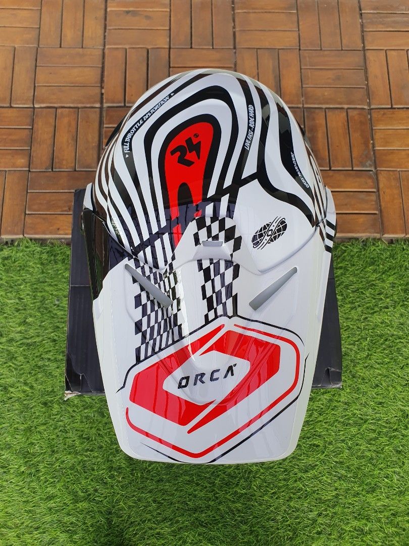 HELM MOTOCROSS ORCA RSV VORTEX ORIGINAL HELMET FULL FACE MOTOR TRAIL ...