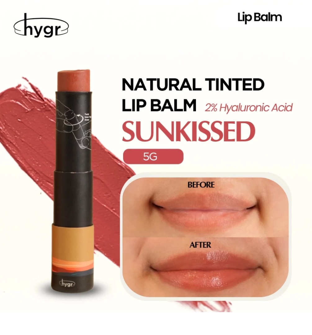HYGR Natural Tinted Lip balm in SUNKISSED, Beauty & Personal Care, Face ...