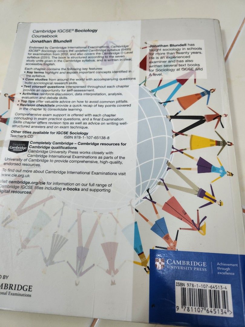 IGCSE Cambridge Y10 Y11 Sociology Course book (incl post peninsular ...
