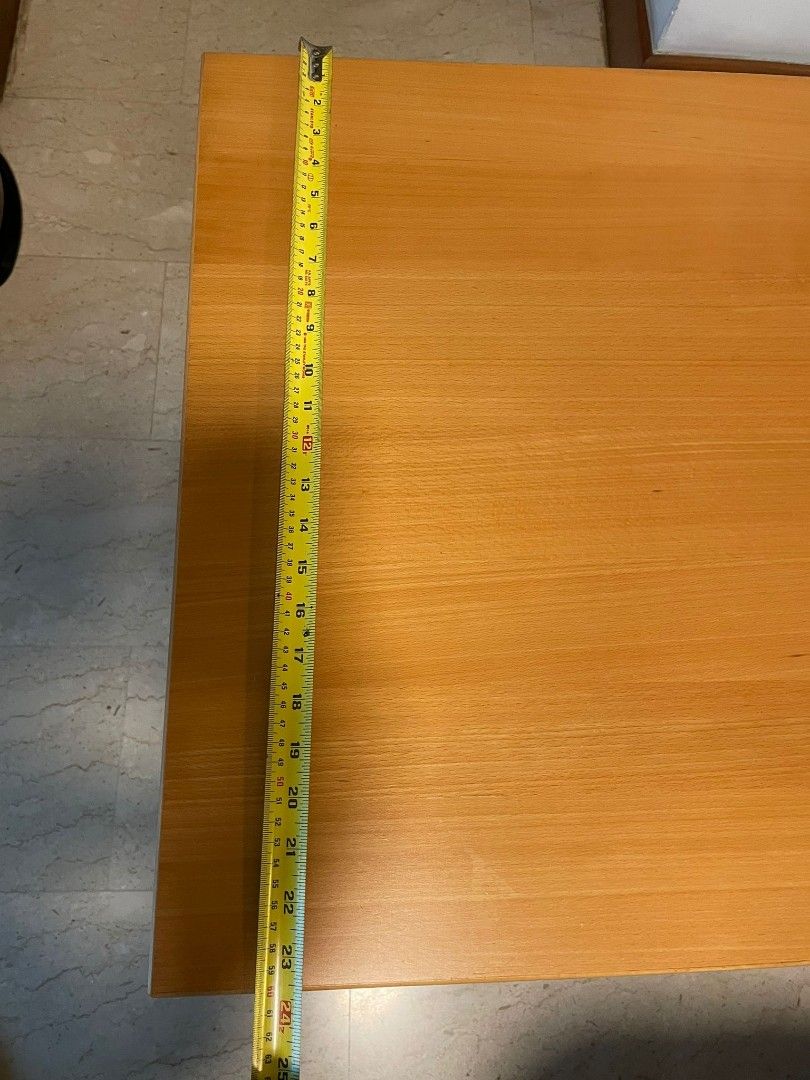 Ikea computer or study table 60x120cm height adjustable with cable tray ...