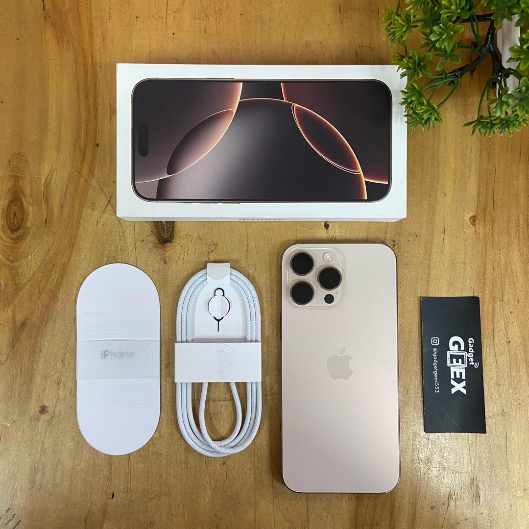 iPhone 16 Pro max 512GB Desert titanium Singapore ZP Super Like new Garansi nov 2025 Pajak resmi ...