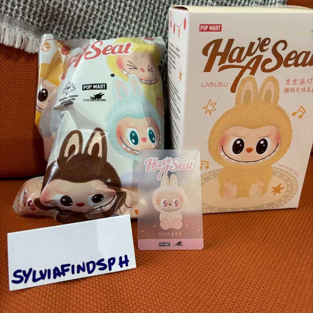 Labubu Dada V2 Have a Seat Pop Mart the Monsters plush blind box ...