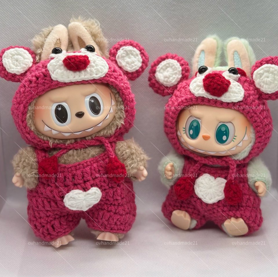 Labubu crochet clothing Lotso bear v1/v2, Hobbies & Toys, Stationery ...