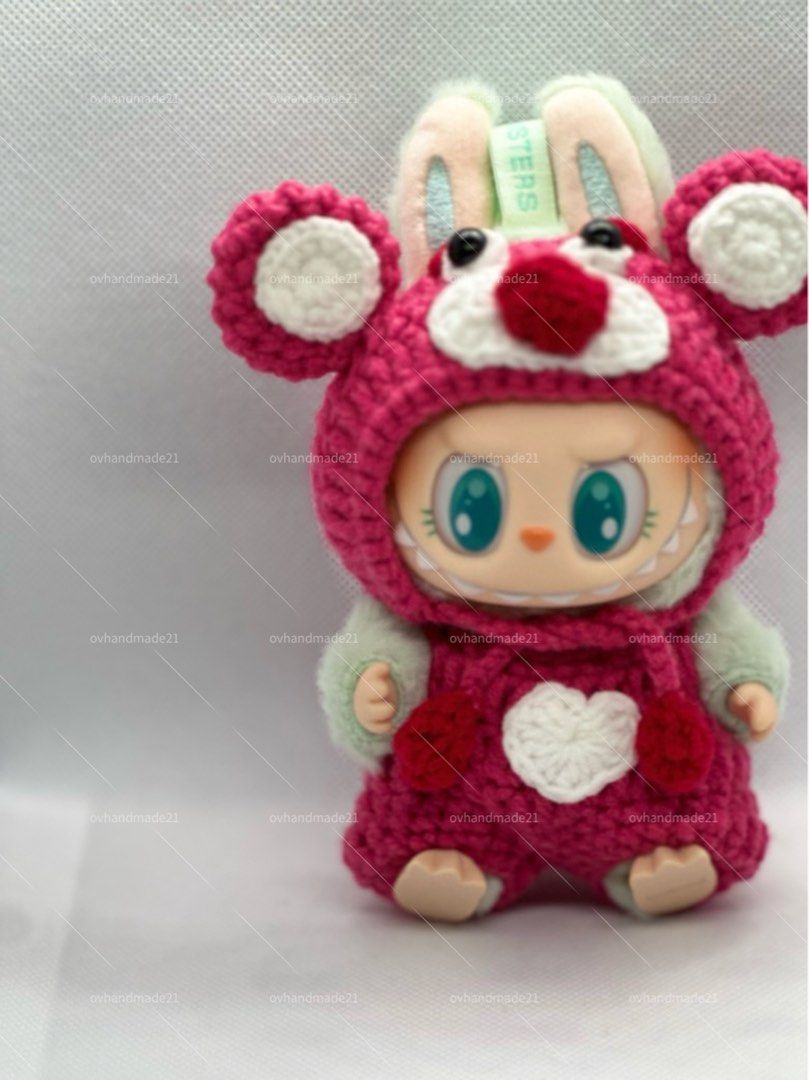 Labubu crochet clothing Lotso bear v1/v2, Hobbies & Toys, Stationery ...