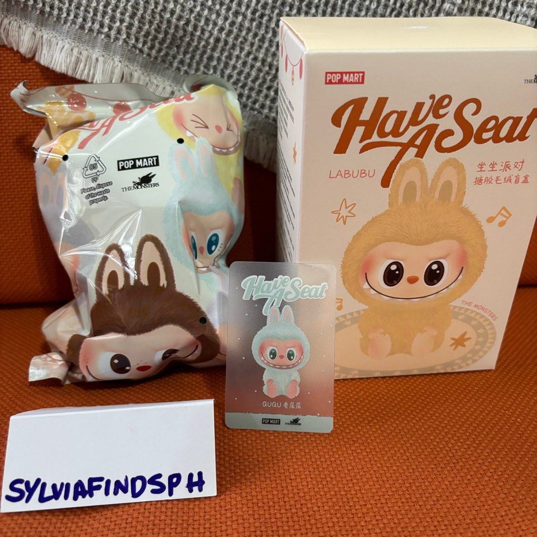 Labubu Ququ V2 Have a Seat Pop Mart the Monsters plush blind box ...