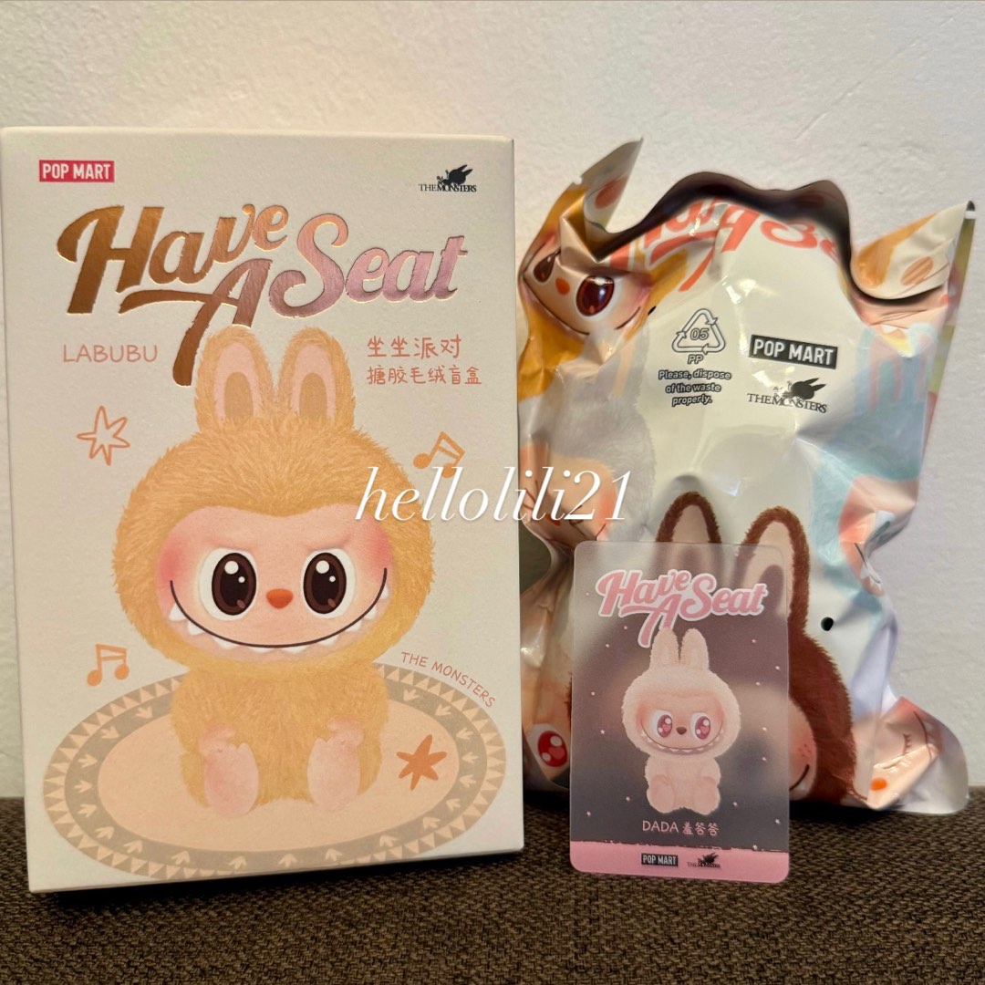 Labubu v2 Have a Seat Dada, Hobbies & Toys, Toys & Games on Carousell