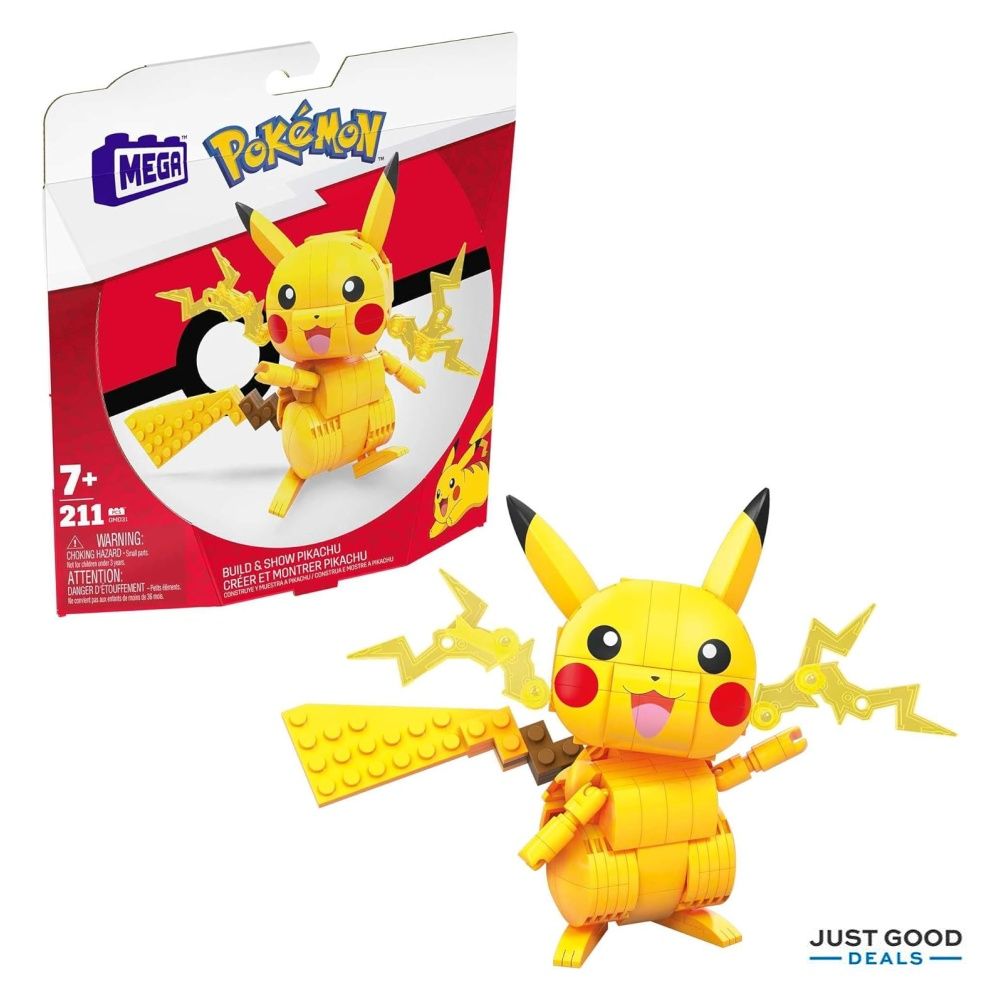 Mega Construx Pokémon Pikachu Construction Toy (Pikachu), Hobbies ...