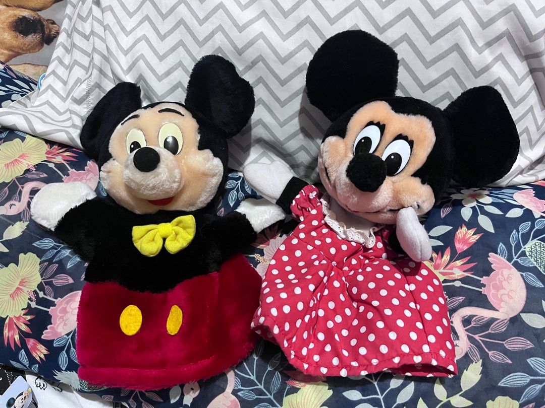 Mickey and Minnie Mouse hand puppet (set), Hobbies & Toys, Toys & Games ...