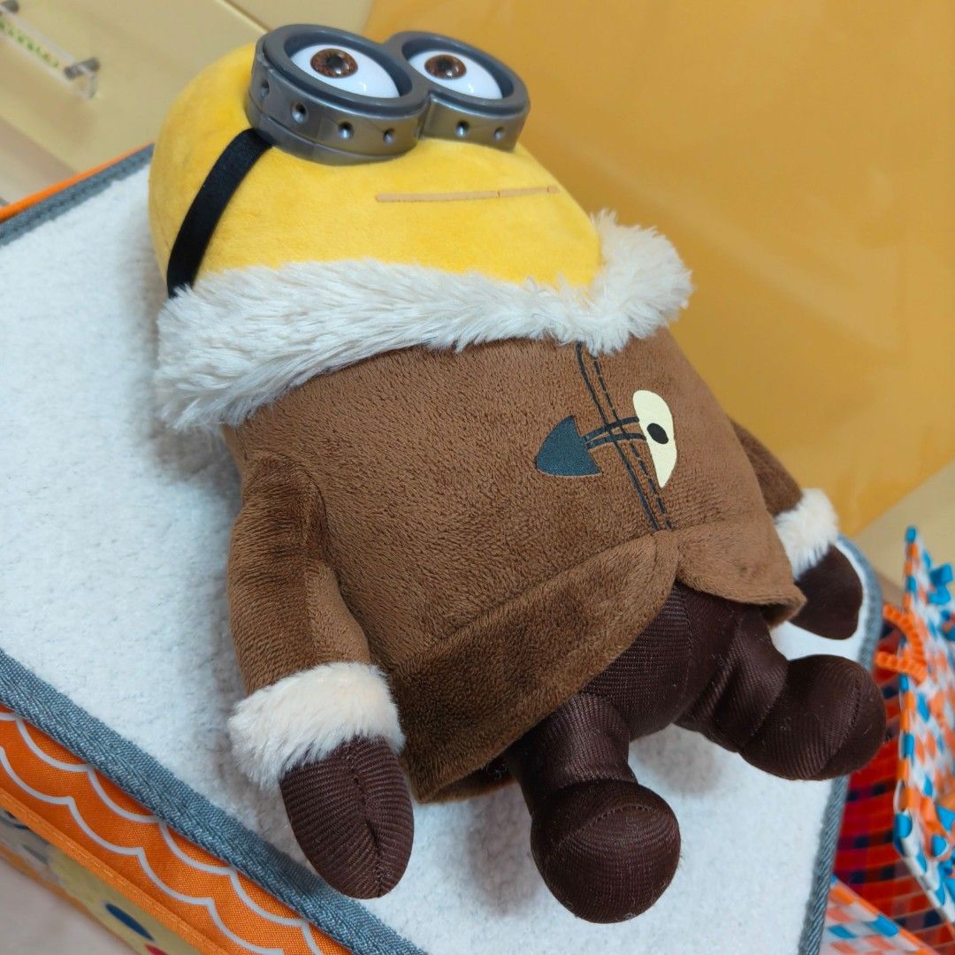Minion Despicable Me Plush Toy Wearing Coat Bomber Jacket, Hobbies ...