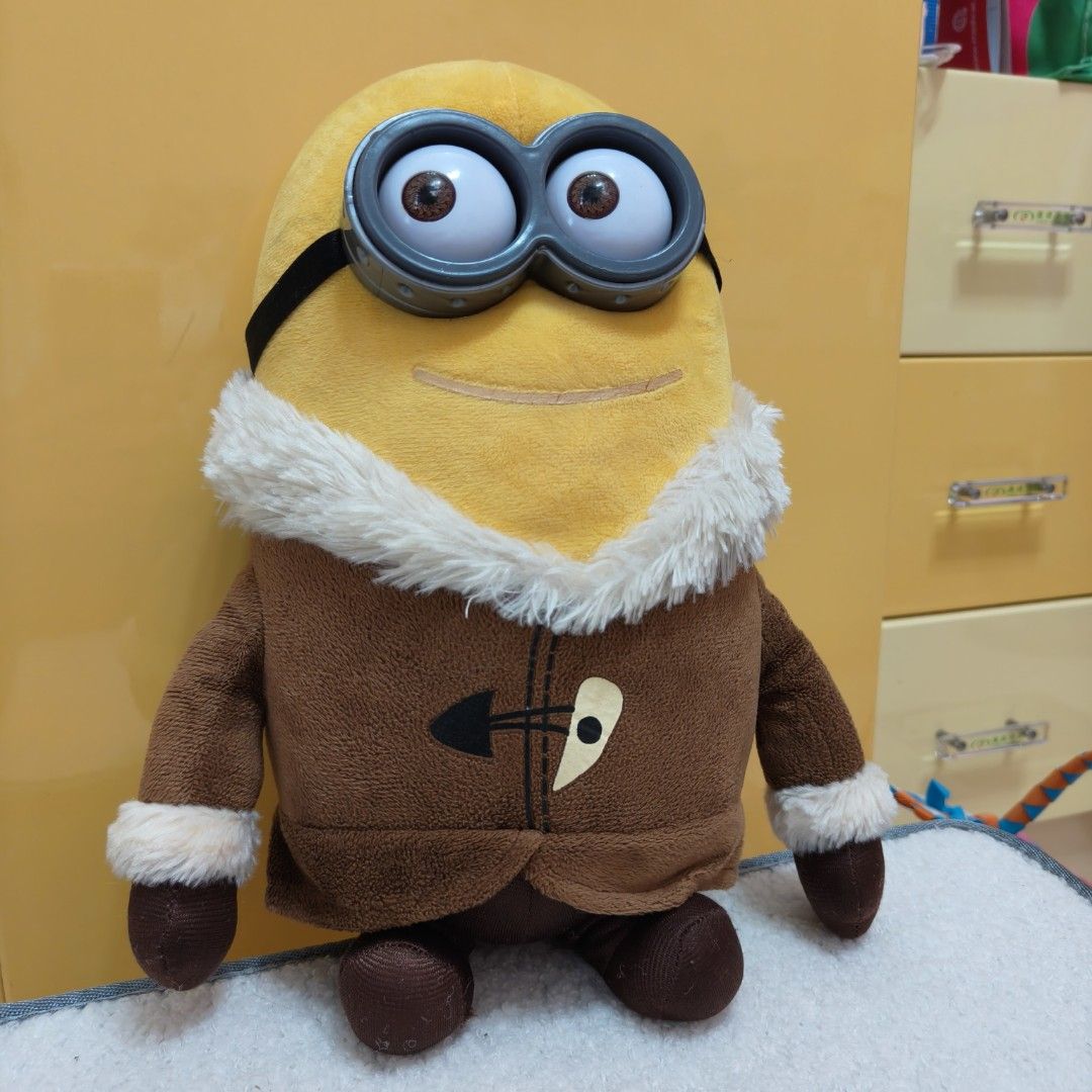 Minion Despicable Me Plush Toy Wearing Coat Bomber Jacket, Hobbies ...