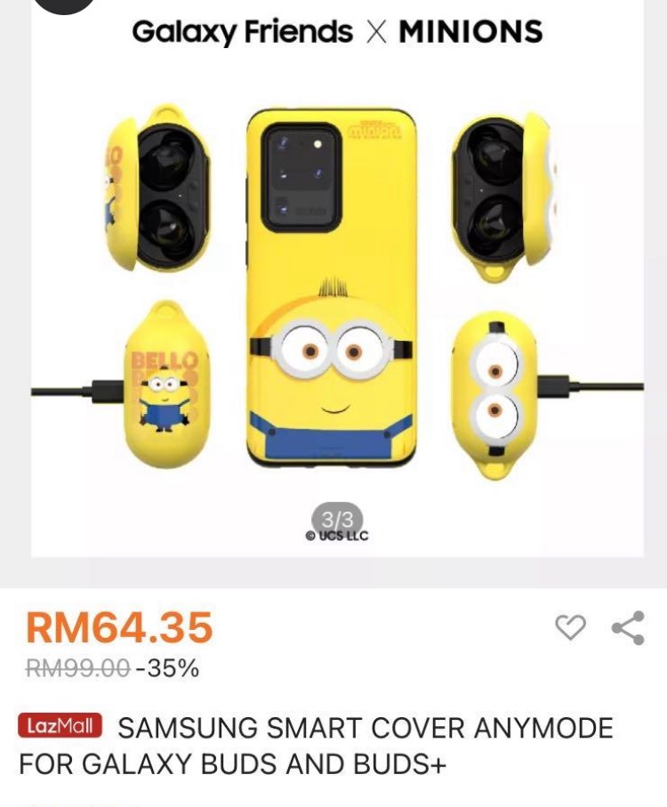 Minion Edition Smart Cover For Galaxy Bugs/Buds+, Mobile Phones ...