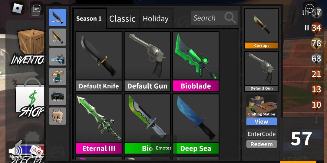 Mm2 inventory stuff, Video Gaming, Gaming Accessories, Virtual Reality ...