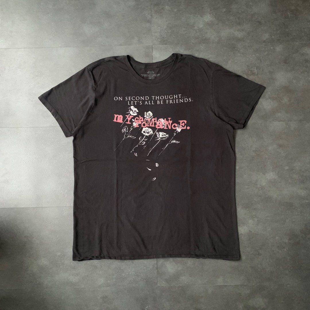 My Chemical Romance Band Tee Shirt On Second Thought Let's All Be Friends, Men's Fashion, Tops ...