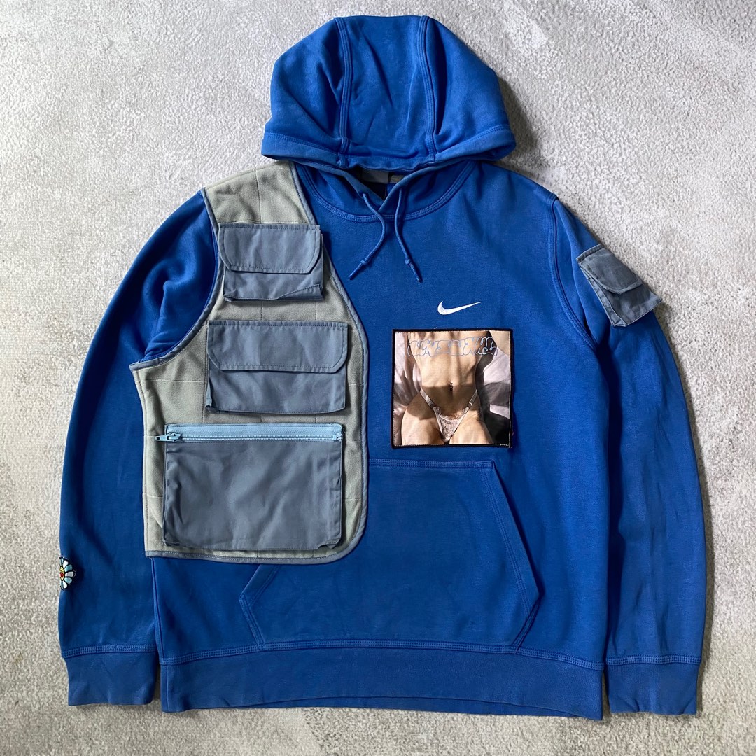 NIKE SMALL WOOSH REWORK BY TC666, Fesyen Pria, Pakaian , Atasan di ...