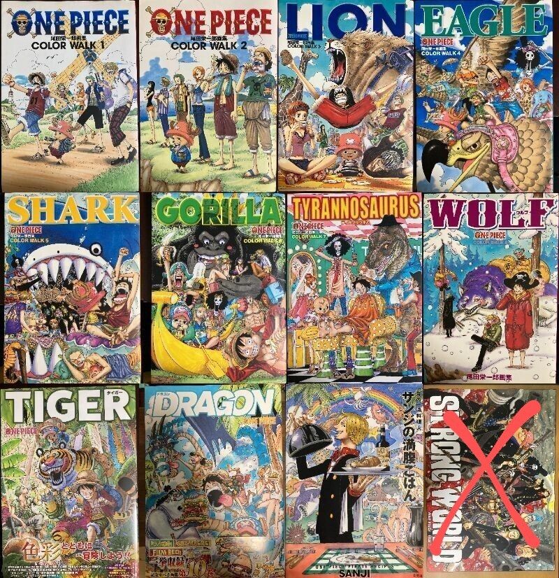 One Piece Color Walk 1 to 10 and Sanji Cookbook, Hobbies & Toys, Books ...