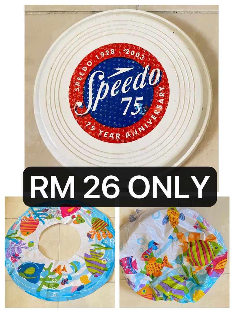 Outdoor Frisbee & Kids Inflatable Swimming Ring Float & Beach Ball ...