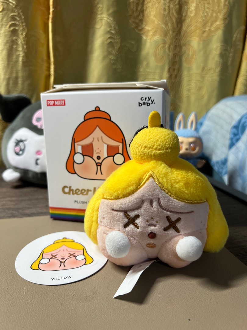 Popmart Cheer Up Baby Crybaby Plush Pendant, Hobbies & Toys, Toys ...