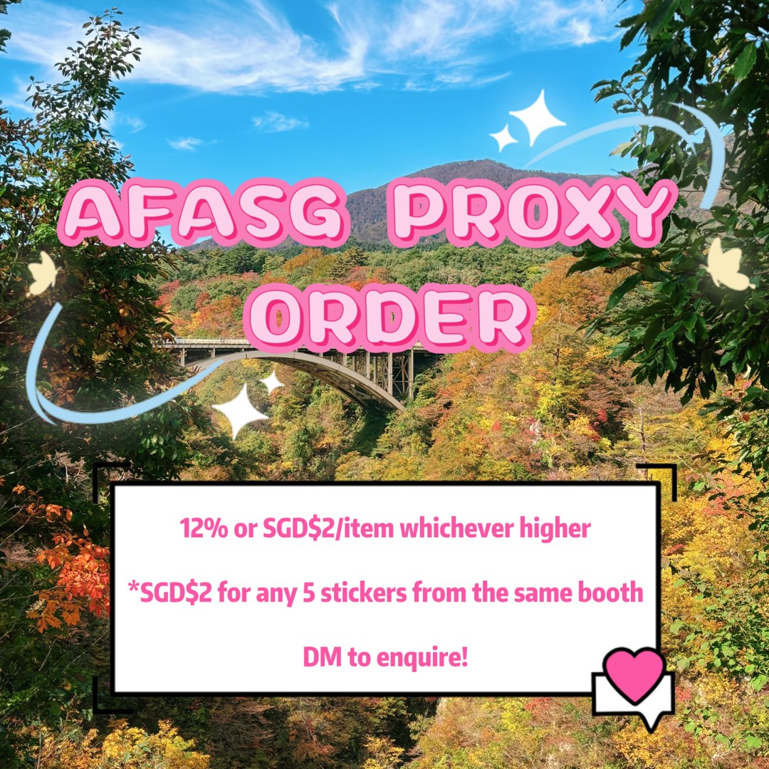 (PROXY SERVICE) Anime Festival Asia Goods Proxy // AFA SG AFASG on ...