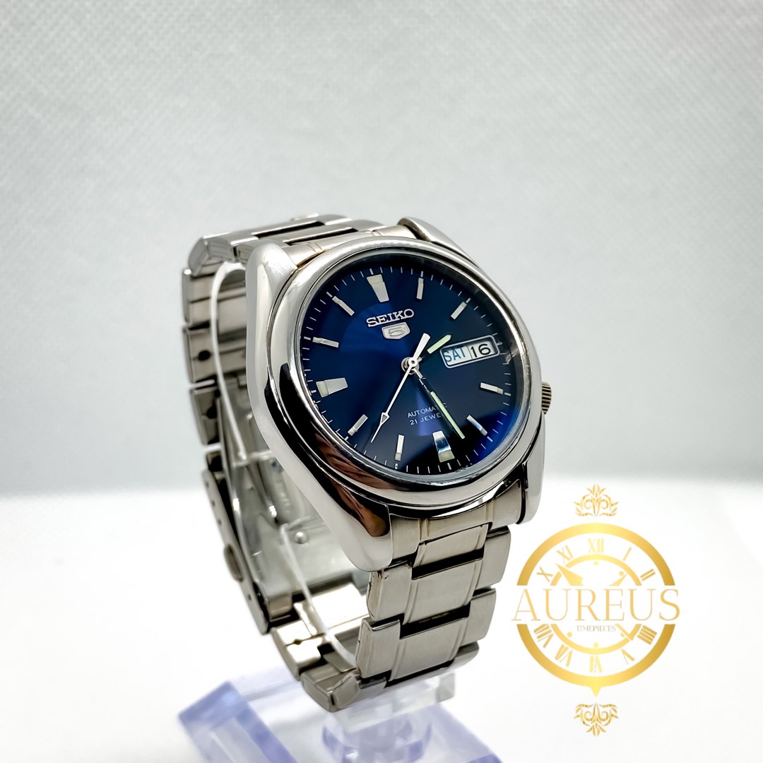 SEIKO 5 SNKL43 BABY SARB BLUE DIAL, Men's Fashion, Watches ...