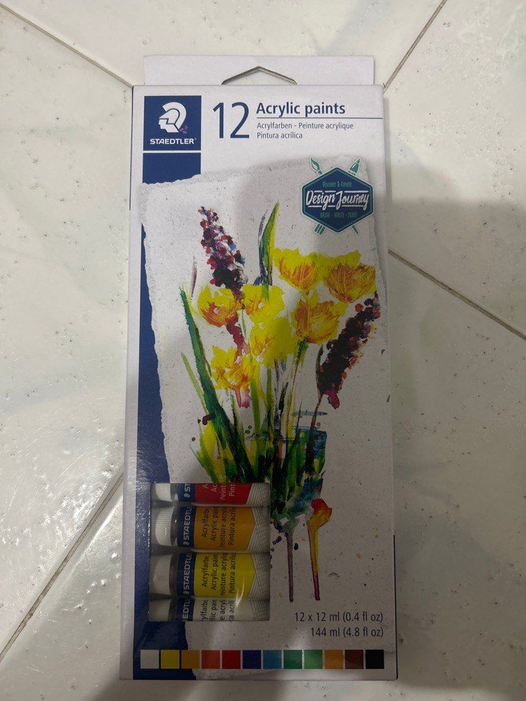 Staedtler 12 Acrylic Paints, Everything Else on Carousell
