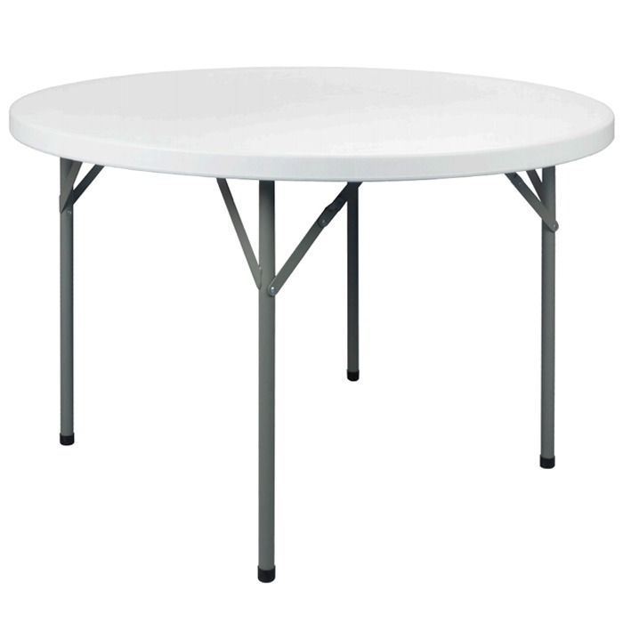 Sumo ST-45R Round Table with Folding legs 45 Diameter 6 to 8 seater capacity (White), Furniture ...