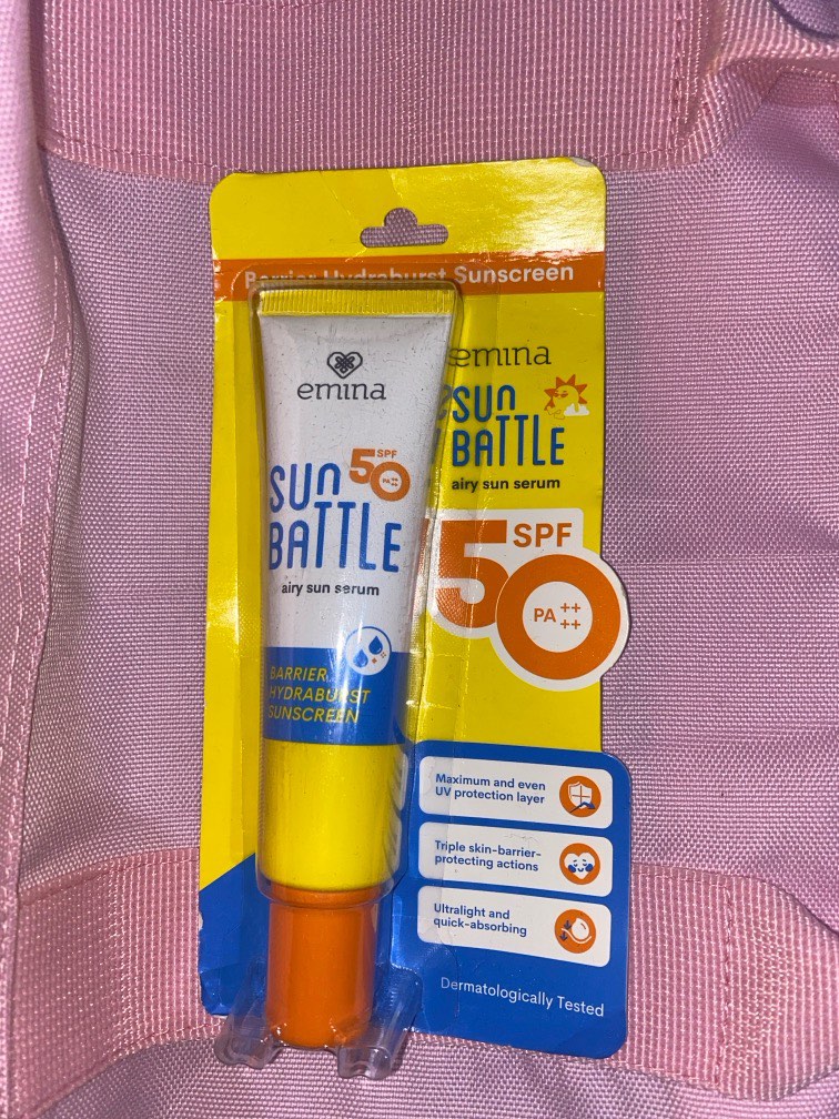 Sunscreen emina sun battle barrier hydraburst airt sun serum spf 50 pa ...