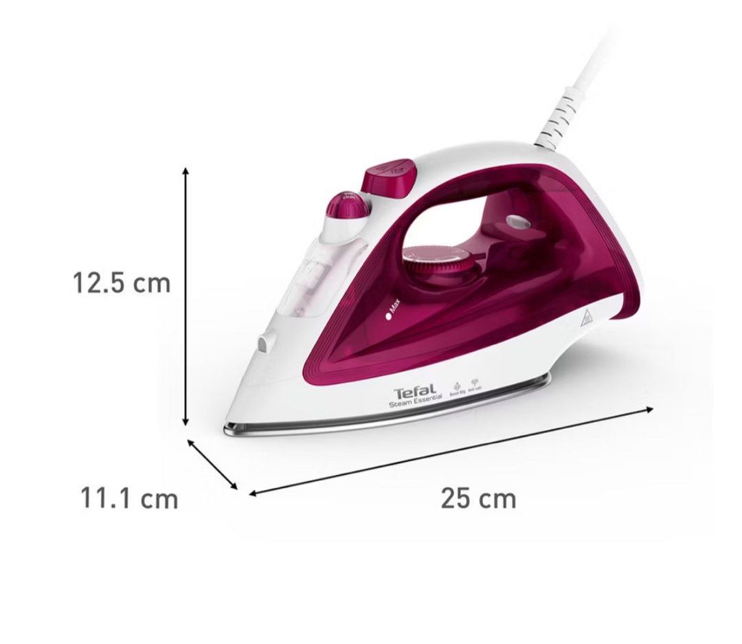 Tefal Steam Iron Essential / Seterika (2 YEARS WARRANTY!!), TV & Home ...