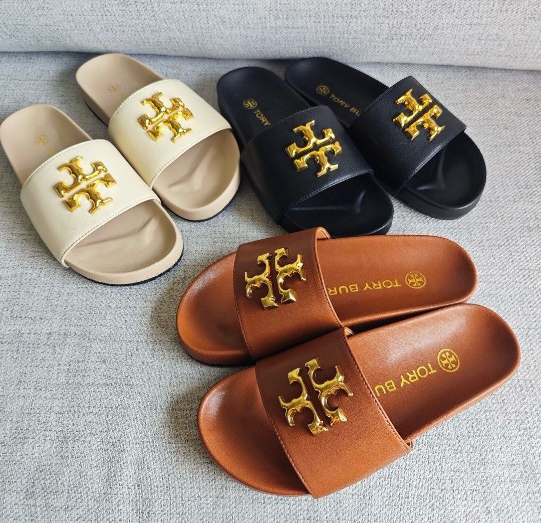 Tory Burch Original Double T Logo Everly Anatomic Lug Nappa Leather ...