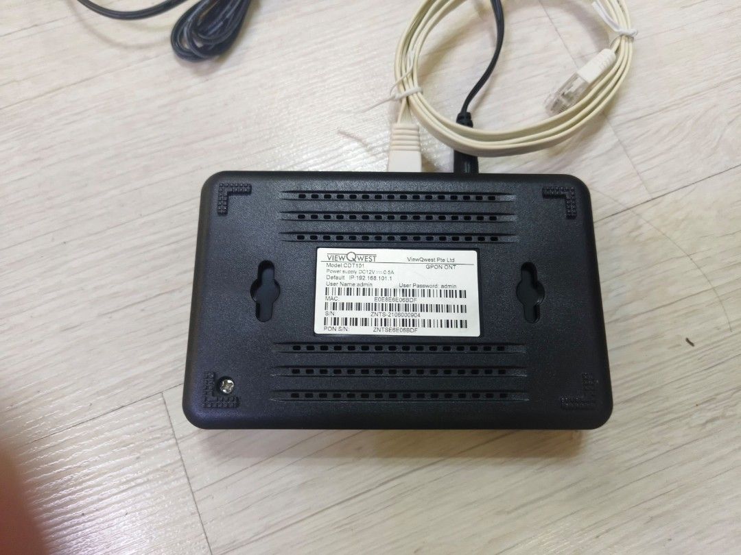 ViewQwest GPON modem ONT CDT101, Computers & Tech, Parts & Accessories ...