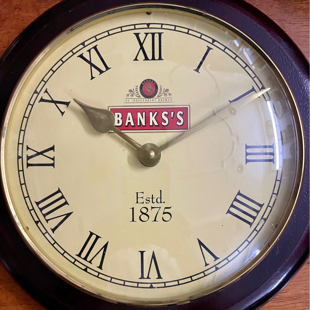 Vintage Banks's Quartz Wall Clock German Movement Made in England ...