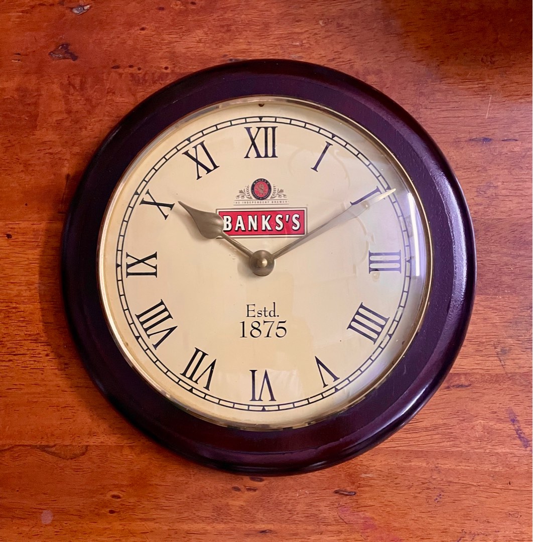 Vintage Banks's Quartz Wall Clock German Movement Made in England ...