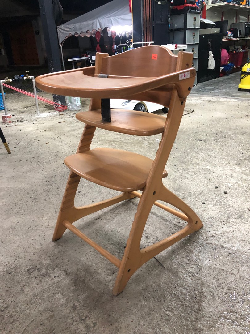 YAMATOYA JAPAN MATERNA WOODEN BABY DINING CHAIR, Babies & Kids, Nursing ...