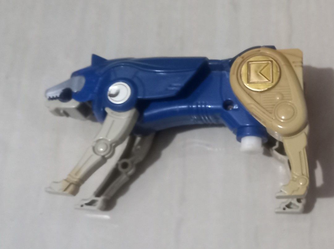 1995 Power ranger MMPR deluxe ninja megazord blue wolf zord figure toy ...