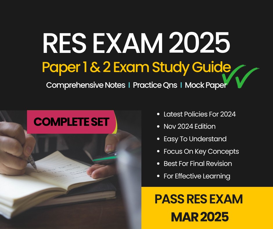 2025 March RES Exam Revision Pack- Notes+Practice Qns+Mock Paper- Full ...