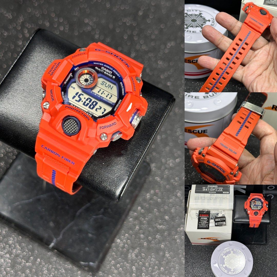 🧑‍🚒🔥 Super Rare -Shock Limited Edition Kobe City Fire Bureau GW-9400FBJ ...