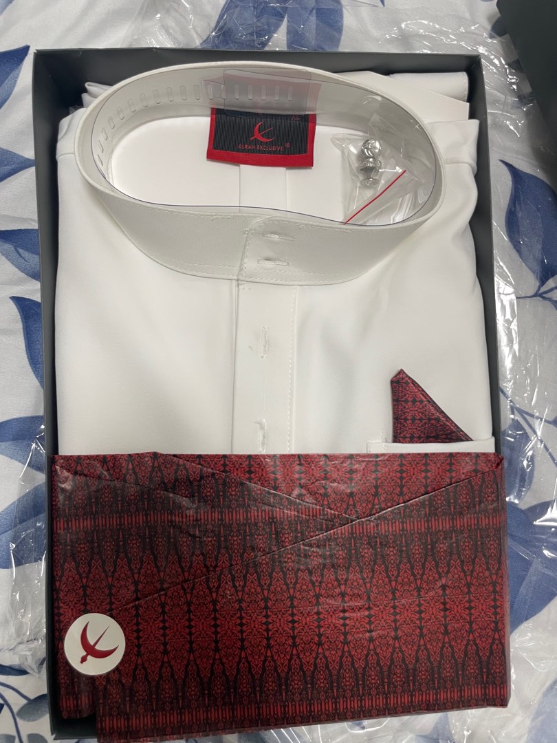 Baju Melayu Off White by Elrah Exclusive, Men's Fashion, Muslim Wear ...