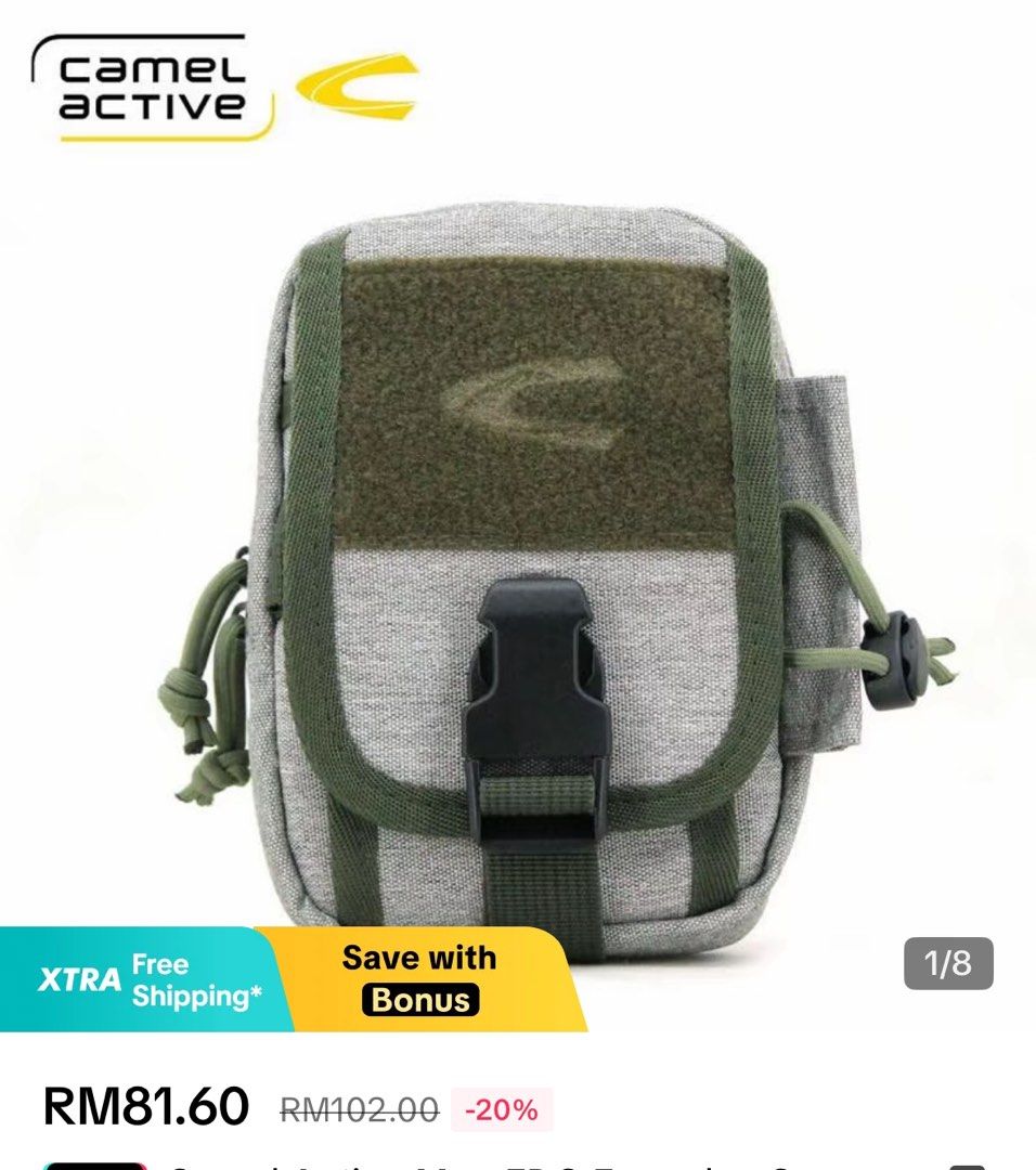 Camel Active Men EDC Everyday Carry Mini Pouch S1 Grey, Men's Fashion ...