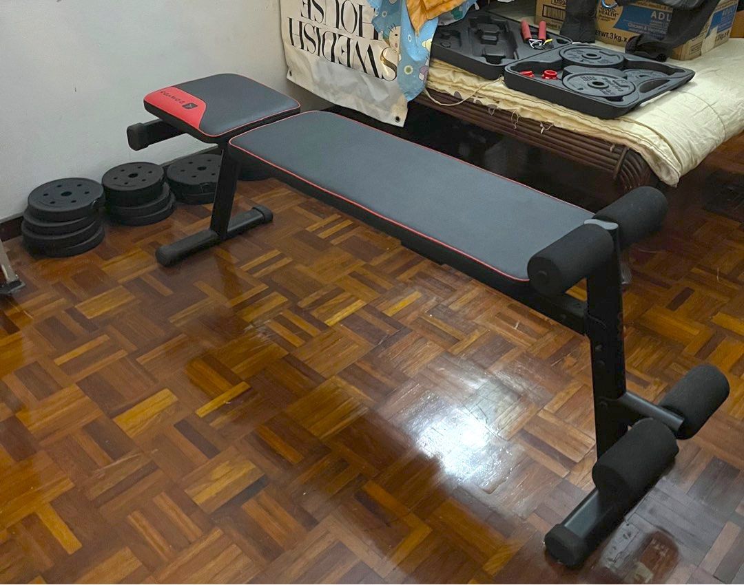(CAN NEGO) DOMYOS bench press/chest press fold-down weights with leg ...