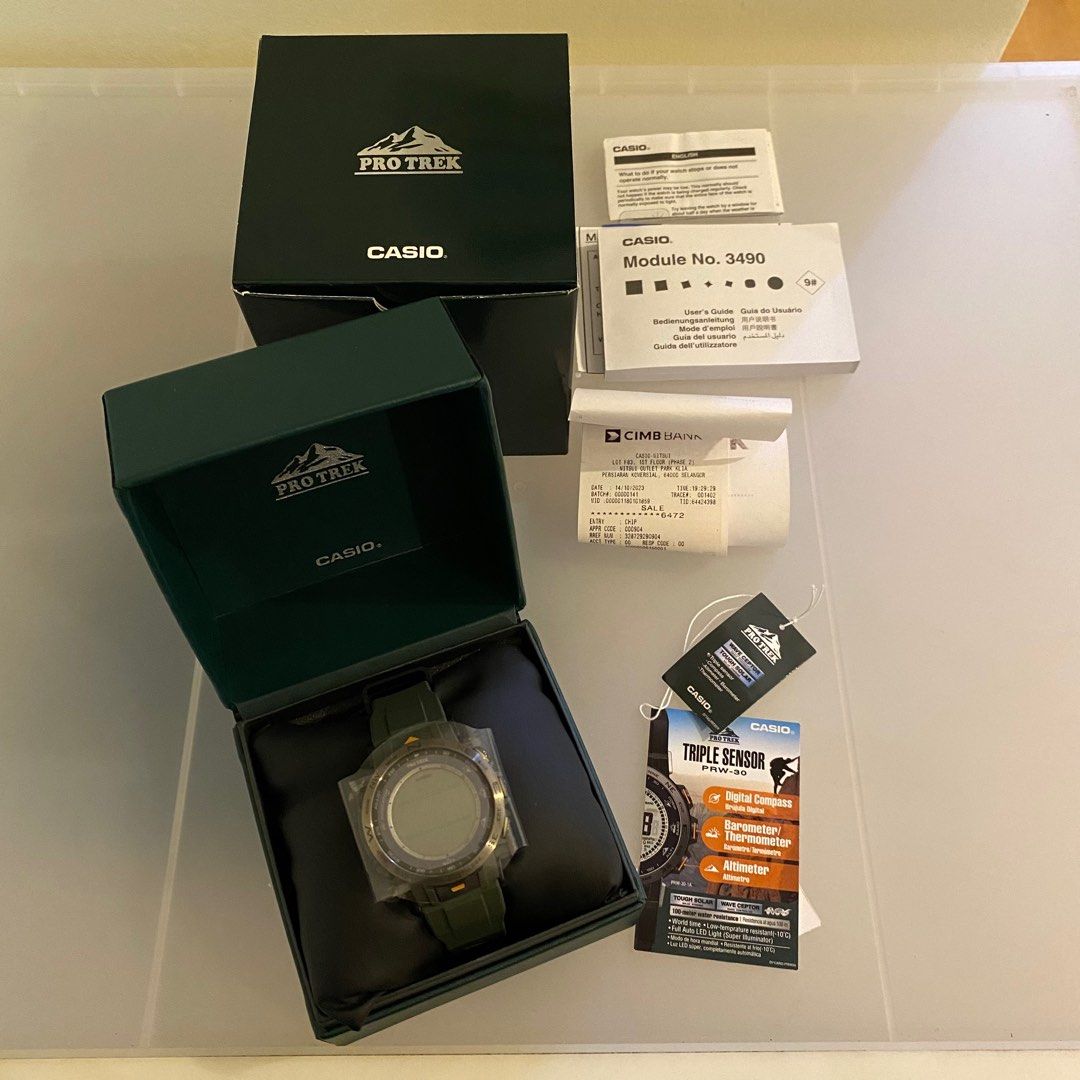 Casio Protrek PRW-30 Tough Solar with Compass Gshock, Men's Fashion ...