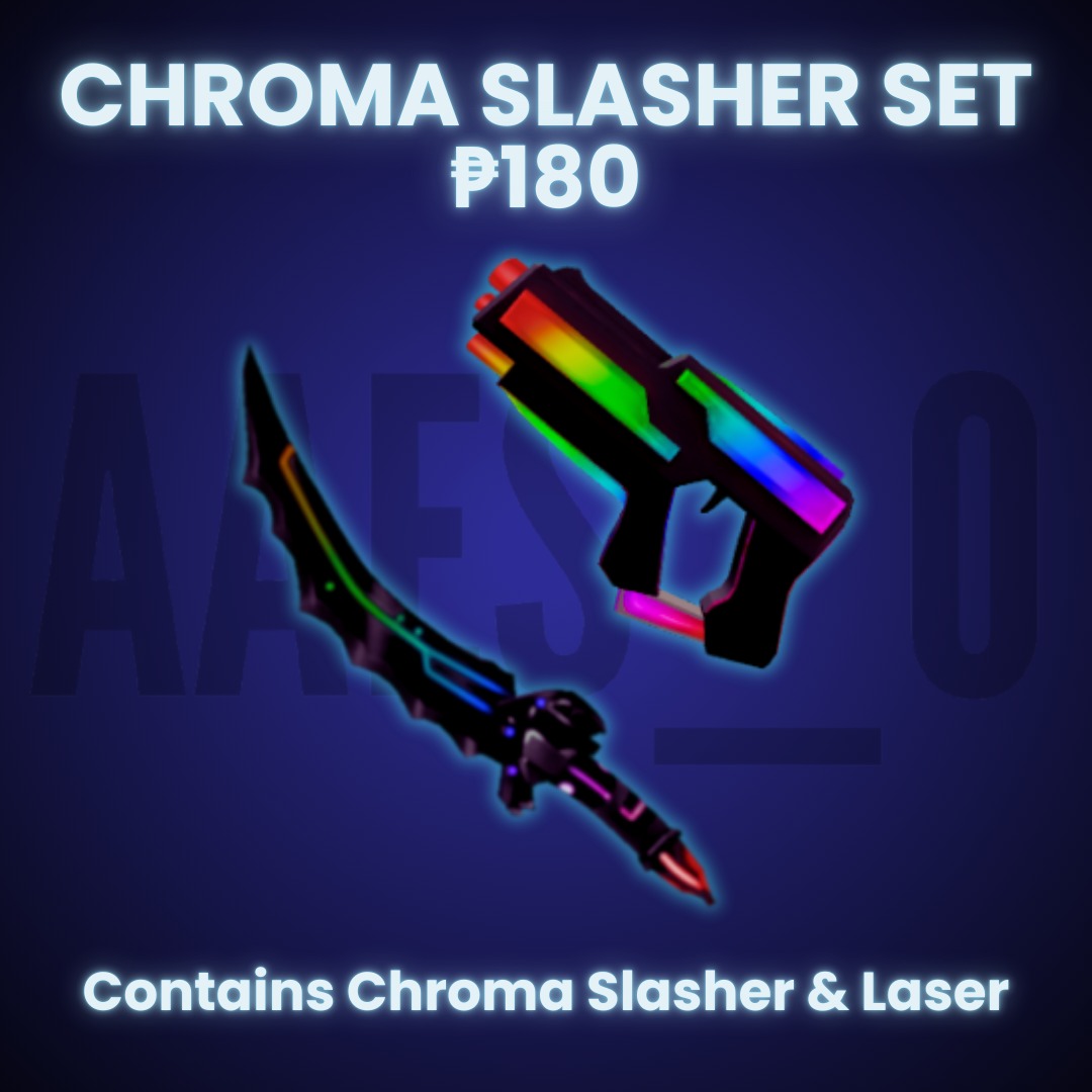 CHROMA SLASHER & LASER SET GODLY │ Roblox Murder Mystery 2 Game │ aaes_0 MM2 Shop, Video Gaming ...