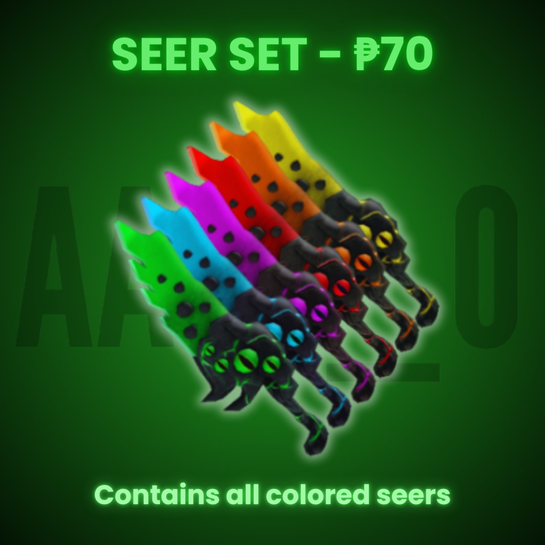 COLORED SEER SET GODLYS │ Roblox Murder Mystery 2 Game │ aaes_0 MM2 ...