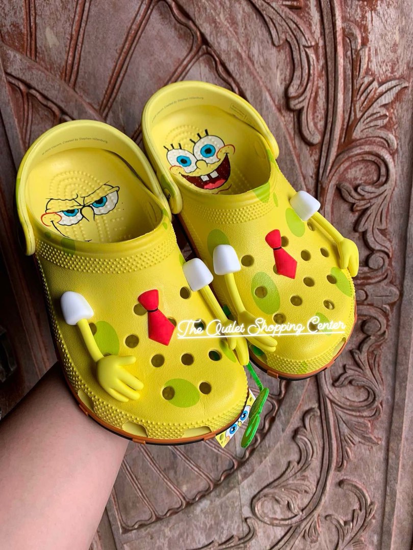 Crocs spongebob, Women's Fashion, Footwear, Slippers and slides on ...