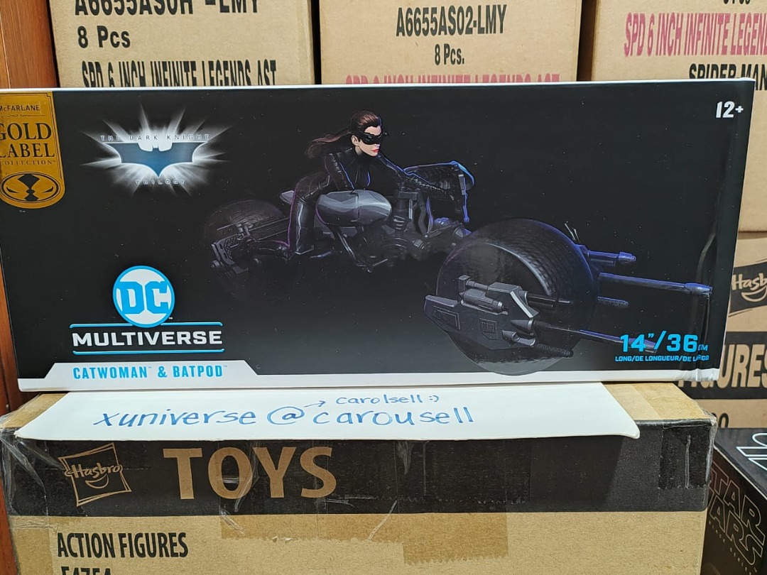 DC Multiverse BATPOD with CATWOMAN - rare sdcc marvel avengers justice ...