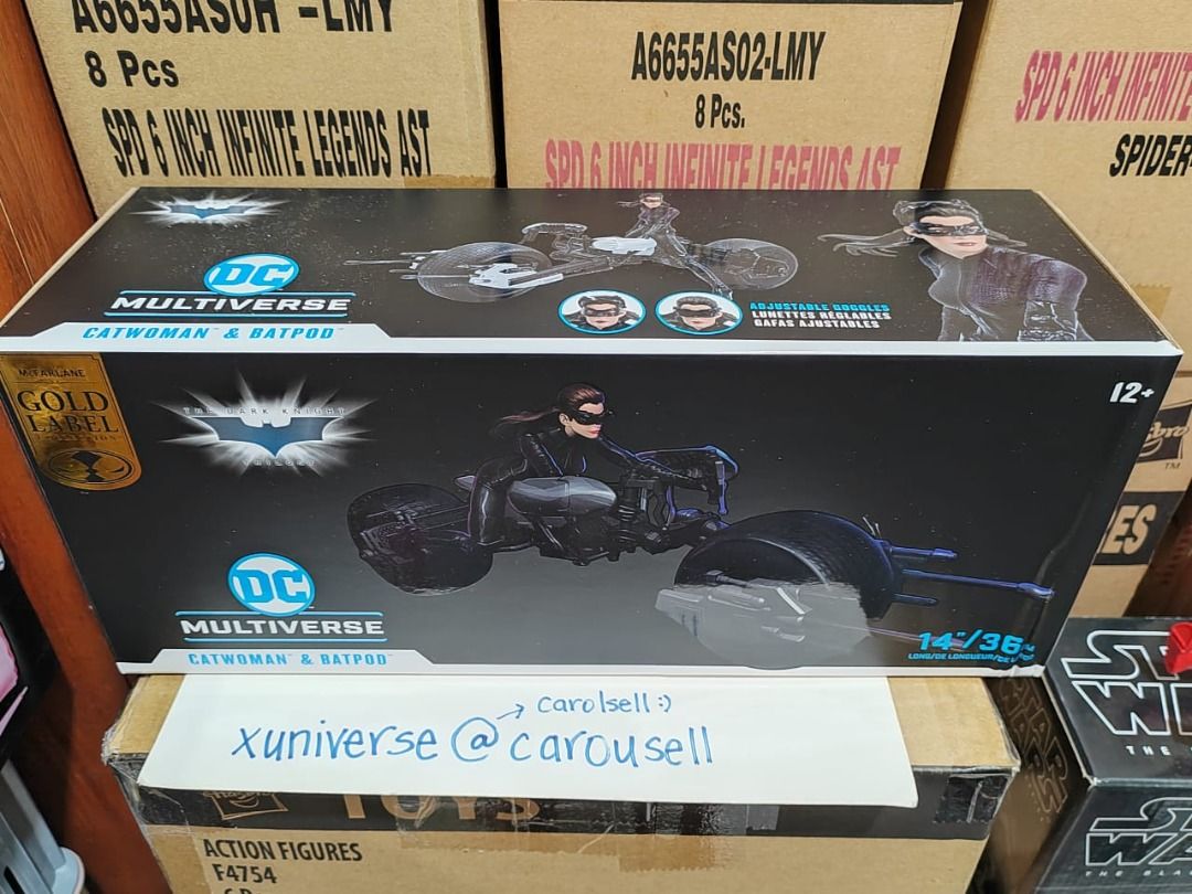 DC Multiverse BATPOD with CATWOMAN - rare sdcc marvel avengers justice ...
