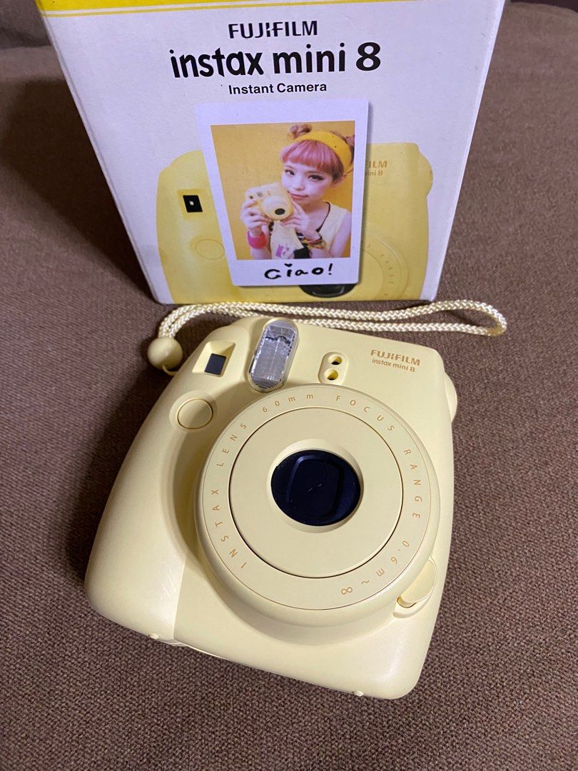 FUJI INSTAX MINI 8 INSTANT YELLOW COLOR CAMERA ( NEW DISPLAY UNIT ...