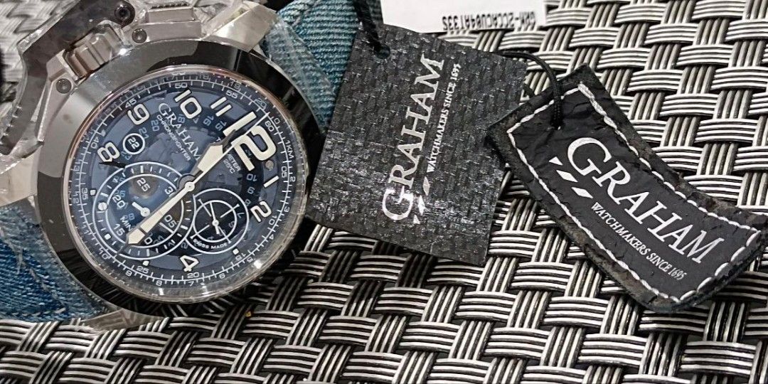 Graham Chronofighter Target Blue full set brand new panerai bell and ...
