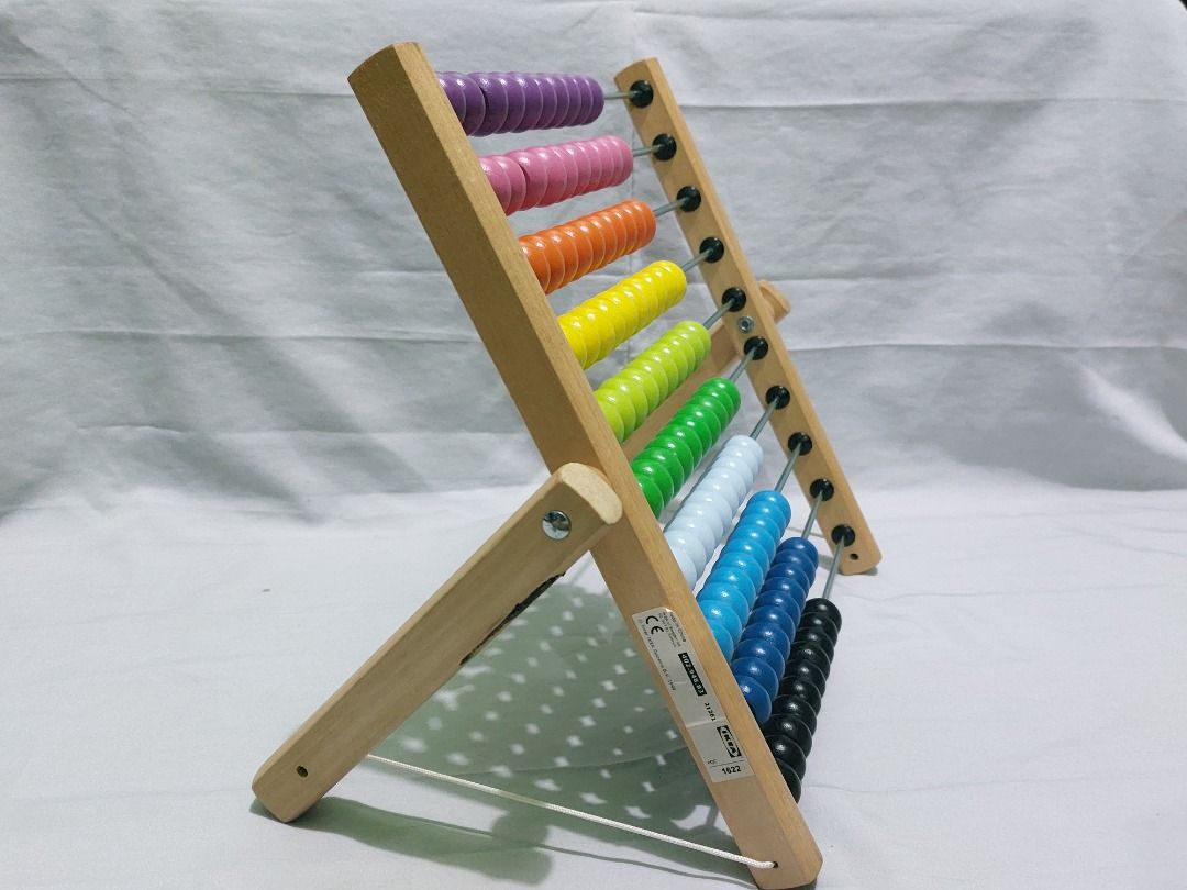 IKEA Mula Wood Bead Abacus wooden educational toy table top math counting, Hobbies & Toys, Toys ...