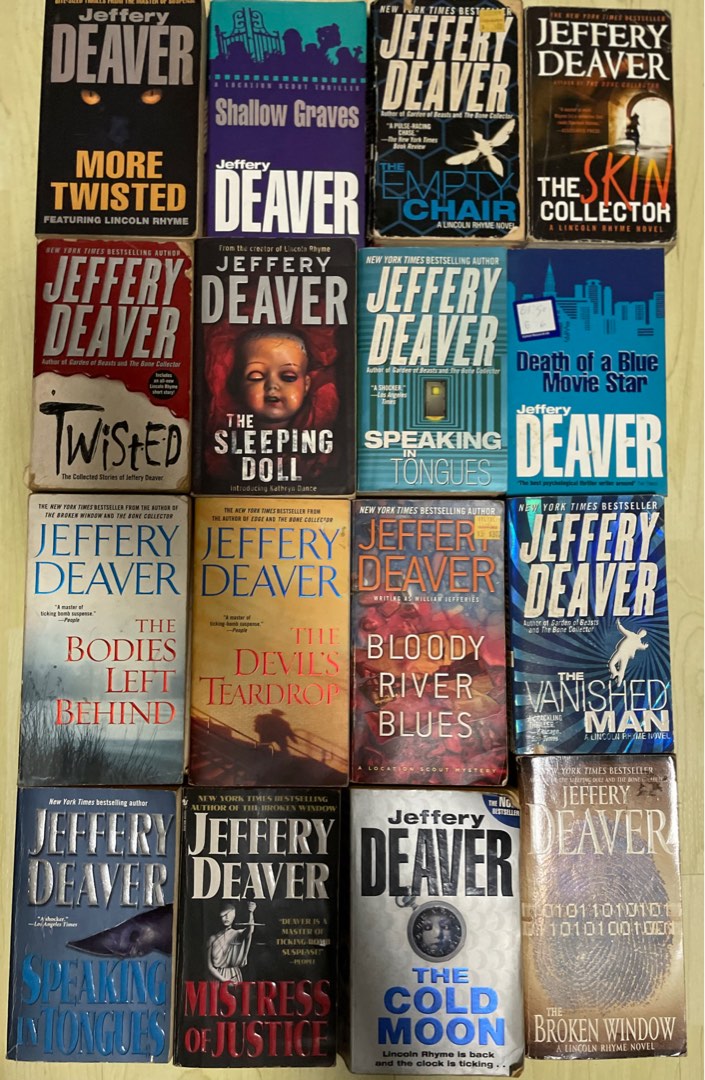 JEFFERY DEAVER book collection, Hobbies & Toys, Books & Magazines ...