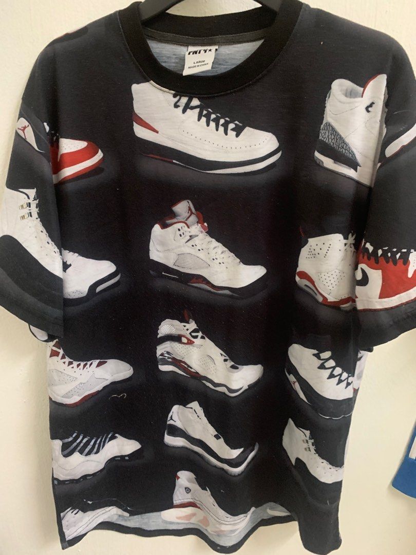 Jordan Full Print, Men's Fashion, Tops & Sets, Tshirts & Polo Shirts on ...