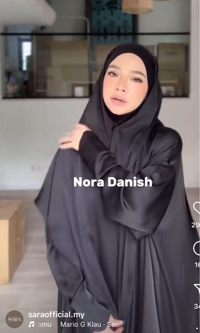 Khimar set by Sara official Nara Set in Mauve kaftan jubah abaya free ...